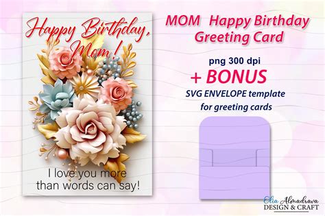 Printable Birthday Cards For Mom 750x1405