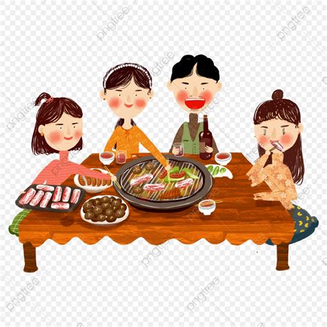 무료 일러스트 요소 투명한 재료 캐릭터 저녁 식사 만화 구정 투명한 재료 Png 일러스트 및 Psd 이미지 무료 다운로드