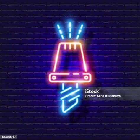 네온 아이콘에 물을 드립퍼 마이크로젯 관개 시스템 급수 시스템 호스 및 액세서리 빛나는 표지판 디자인 웹 사이트 광고 상점 상품에 대한 벡터 일러스트레이션 0명에 대한 스톡