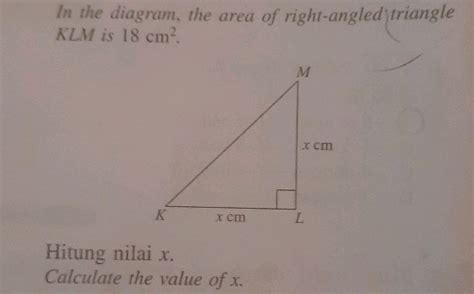 In The Diagram The Area Of Right Angled StudyX
