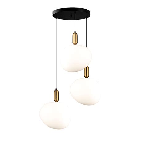 Large Asymmetrical Egg Shape Glass Pendant Light Modern Minimalist Gold