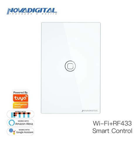 Interruptor Smart Sem Fio 1 Botão Touch 110v Sem Neutro Jls Eletrônicos
