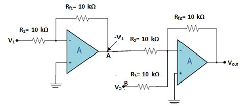 Application Of Op Amp As Summing Amplifier Integrator And Differentiator Electronics Post
