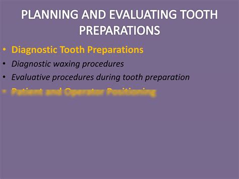 SOLUTION: Principles of tooth preparation - Studypool