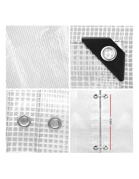 Instahut Canvas Heavy Duty Camping Cover 5x6m In Clear Myer