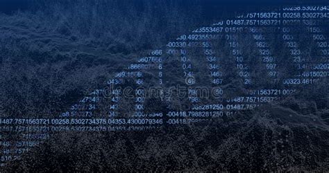 Binary Code And Numerical Data Processing Over Digital Landscape Image