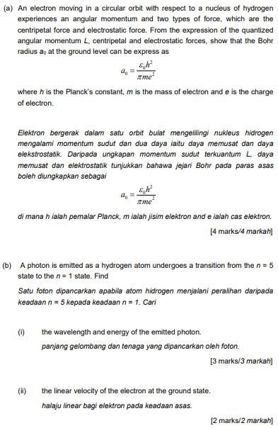 Solved A An Electron Moving In A Circular Orbit With Chegg