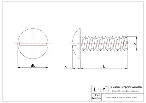 91785a826 Extra Wide Truss Head Slotted Screws Lily Bearing