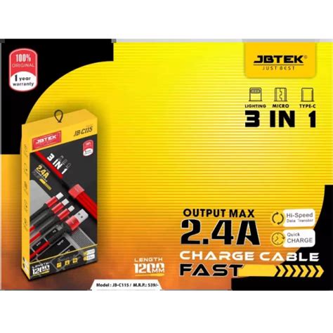 Multi Charging Cable Jbtek Bt C115 Multi Charging Cable Usb Buy Now