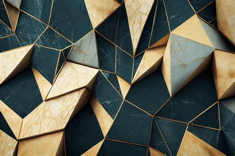 Premium Photo 3d Triangular Geometric Marble Tile Design Pattern 3d Random Triangular Texture