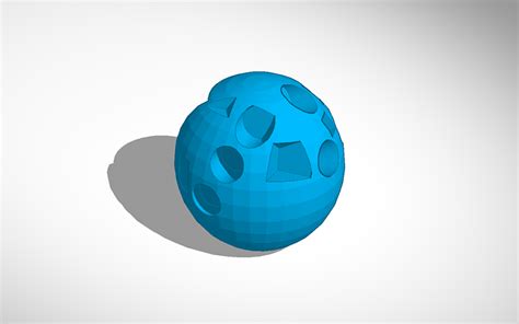 3d Design Giant Holed Sphere Tinkercad
