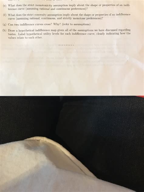 Solved E What Does The Strict Monotonicity Assumption Chegg Com