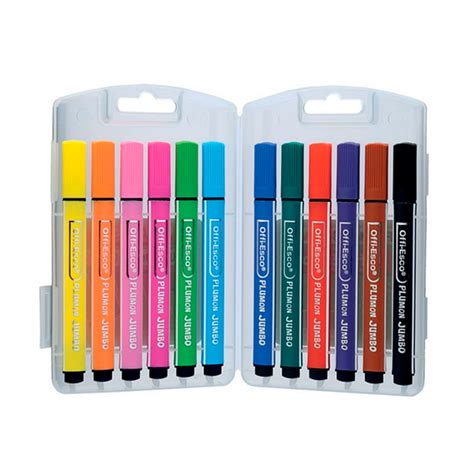 Plumones Jumbo Lavables Offi Esco
