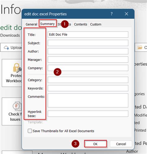 How To Edit Document Properties In Excel 4 Easy Ways Excel Insider