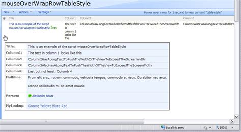mouseoverwraprowtablestyle listviewhover sharepoint javascripts