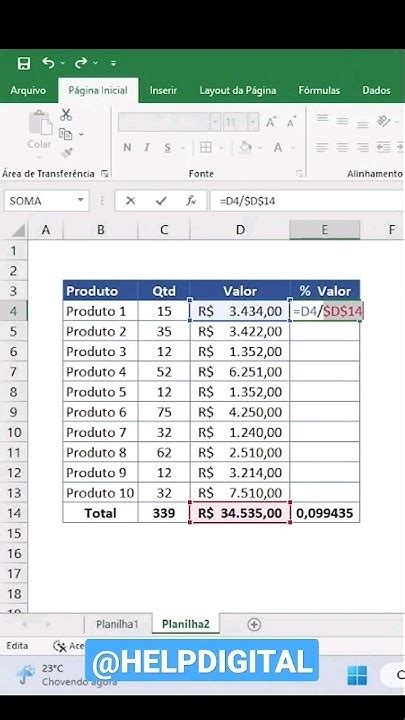 Truques E Dicas Excel Como Fazer Para Fixar CÉlula Nas FÓrmulas Youtube