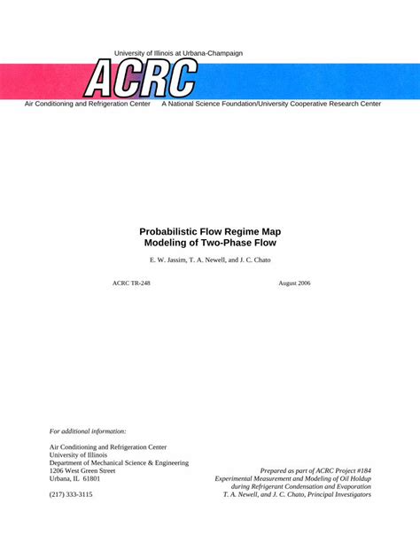 PDF Probabilistic Flow Regime Map Modeling Of Two Phase Flow