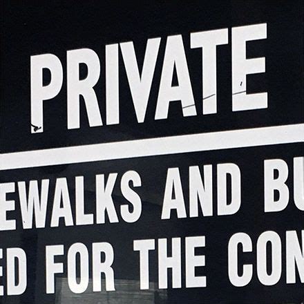 Private Property Notice Lists Banned Activities
