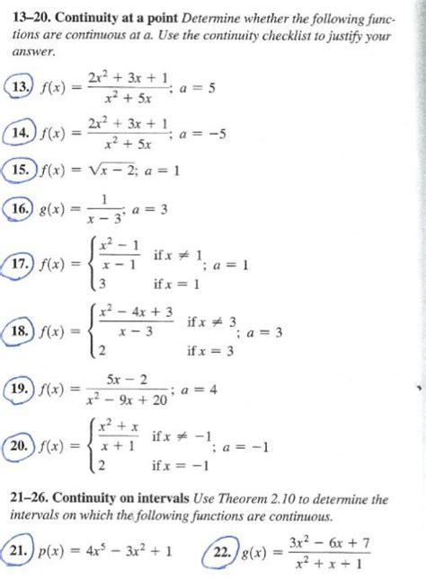 Solved Continuity At A Point Determine Whether The Chegg