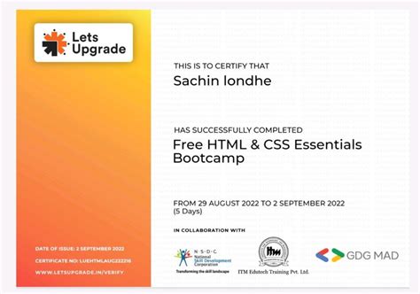 Hey Everyone I Am Excited To Share That I Have Completed The Free Html