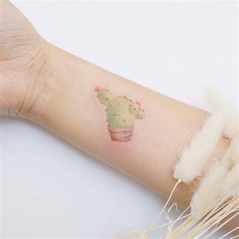 Watercolor Cactus Tattoos Uschi 3000 Tattoo Artist