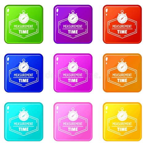 Timer Icons Set 9 Color Collection Stock Vector Illustration Of Graphic Design 147514814