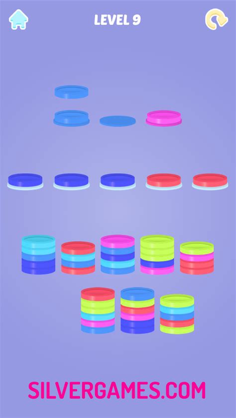 Coin Sort Play Online On Silvergames 🕹️