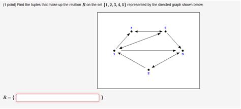 solved 1 point find the tuples that make up the relation r