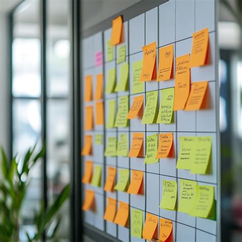 A Workflow Board With Tasks And Processes Organized In A Kanbanstyle