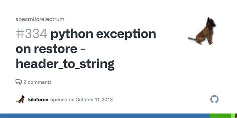 Python Exception On Restore Header To String Issue Spesmilo Electrum GitHub