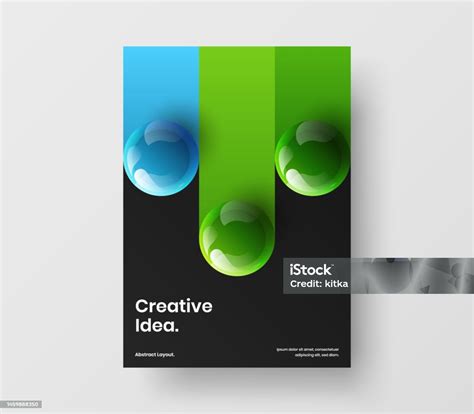 다채로운 3d 공 엽서 템플릿입니다 독특한 기업 커버 A4 벡터 디자인 개념 A4 용지에 대한 스톡 벡터 아트 및 기타 이미지 A4 용지 개념 고급 Istock