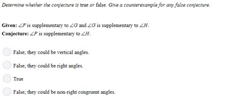 Solved Determine Whether The Conjecture Is True Or False Chegg Com