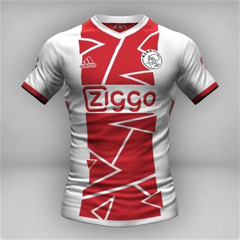 Ajax Home Football Kit With Ziggo Sponsor