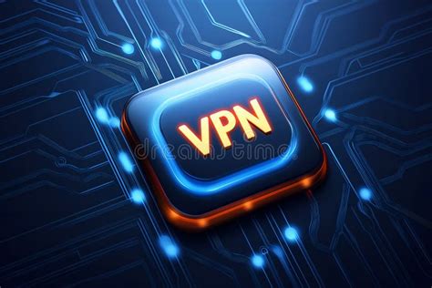 A Vpn Icon On A Digital Circuit Background Symbolizing Secure Internet Connections Stock