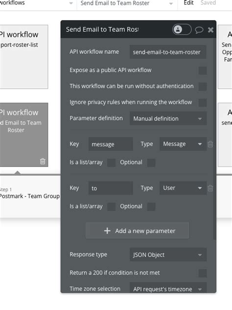 Backend Workflow To Send Email To Multiple Users Parameter Option Is