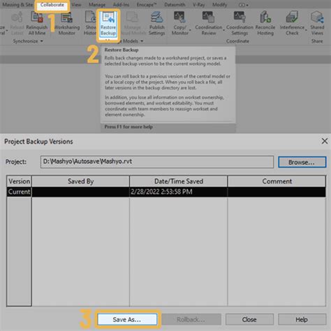How To Recover Revit Files AutoSave Mashyo