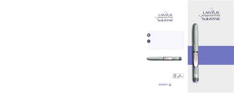 User Manual Lantus Solostar English 12 Pages