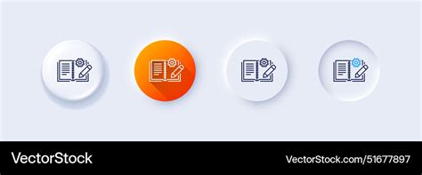 Engineering Documentation Line Icon Technical Vector Image