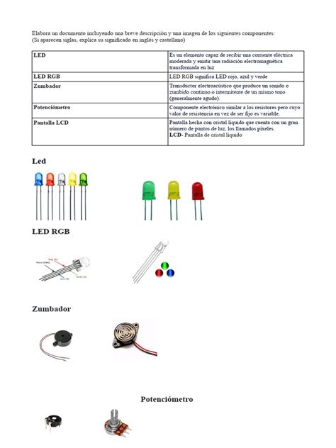 Componentes Arduino Rodrigo H P 1 Pdf