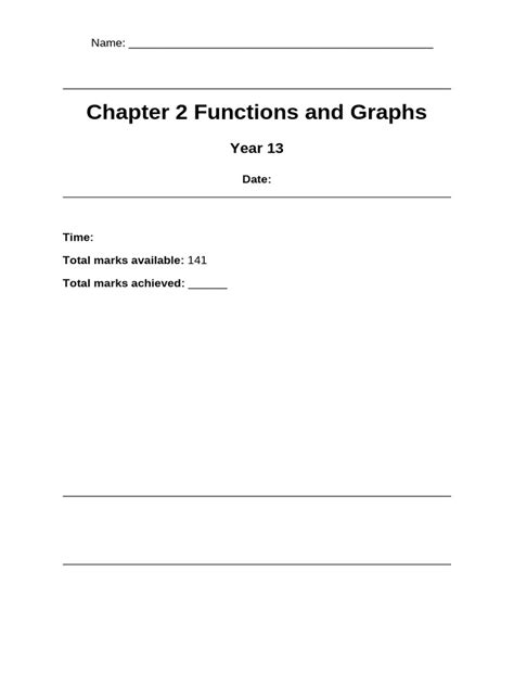 P2 Chapter 2 Functions And Graphs Pdf Function Mathematics