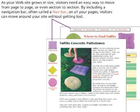 7 Add Navigation Visual Quickproject Guide Creating A Web Page In