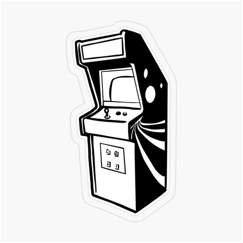 Monochrome Retro Arcade Game Machine Concept In Vintage Style Isolated Vector Illustration Artofit
