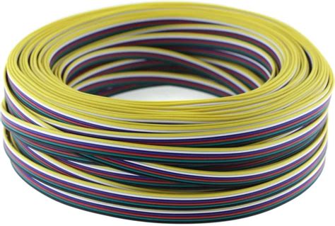 Seki Ribbon Cable 6 Pin Extension Led Rgbw Cct Strip 50 M Silver £44 00 Picclick Uk