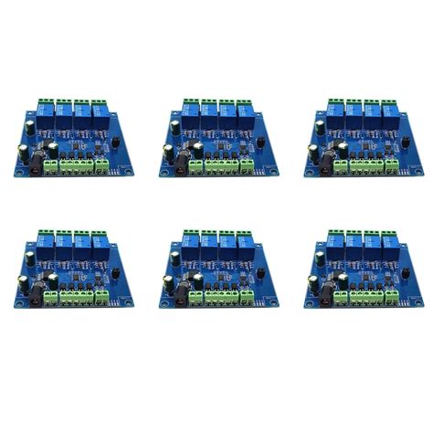 6x Modbus Rtu 4 Way Relay Module 7 24v Relay Module Switch Rs485ttl