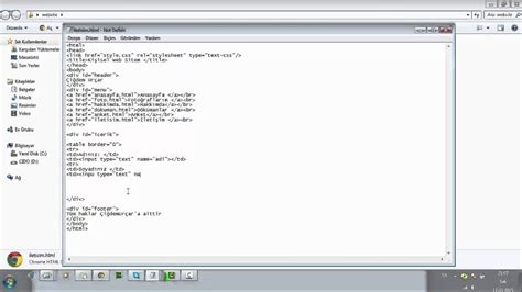 Html Dersleri Ders5 Kişisel Web Sitesi Yapma Youtube