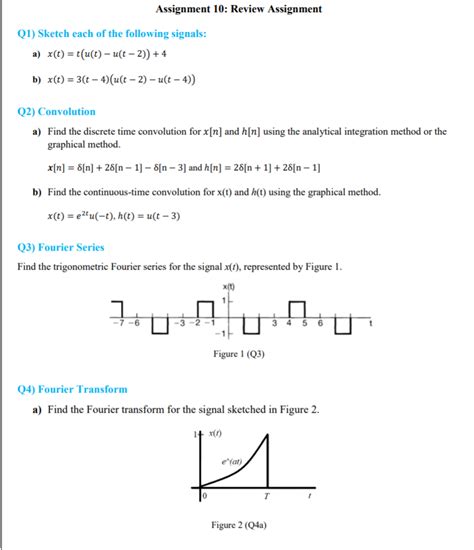 solved assignment 10 review assignment q1 sketch each of
