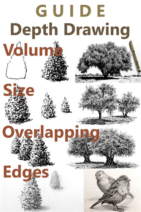 Guide For Drawing Depth Tree Drawings Pencil Art Drawings Simple Landscape Drawings