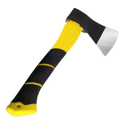 Uk 0136 Hatchet Axe Gardening Tools Fiberglass Body Rubberized Handle Wood Cutting Axe Camping