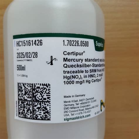 محلول استاندارد جیوه Merck Mercury 170226 Tajhizshop