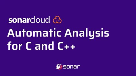 Automatic Analysis For C And C Sonarcloud Youtube